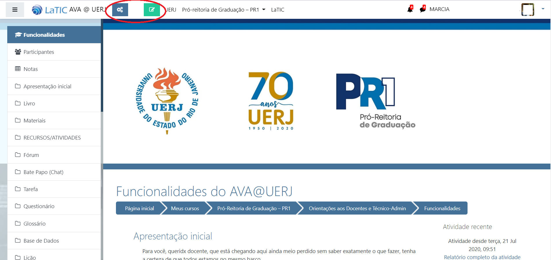 Sobre o Moodle: LIVRO - Guia do Professor
